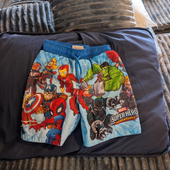 Marvel | Swim | Marvel Super Hero Adventures Kids Swim Trunks Blue ...